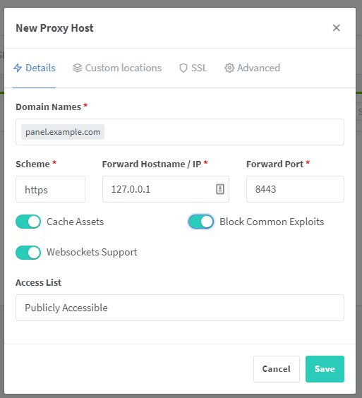 Crafty Controller | Reverse Proxy Examples